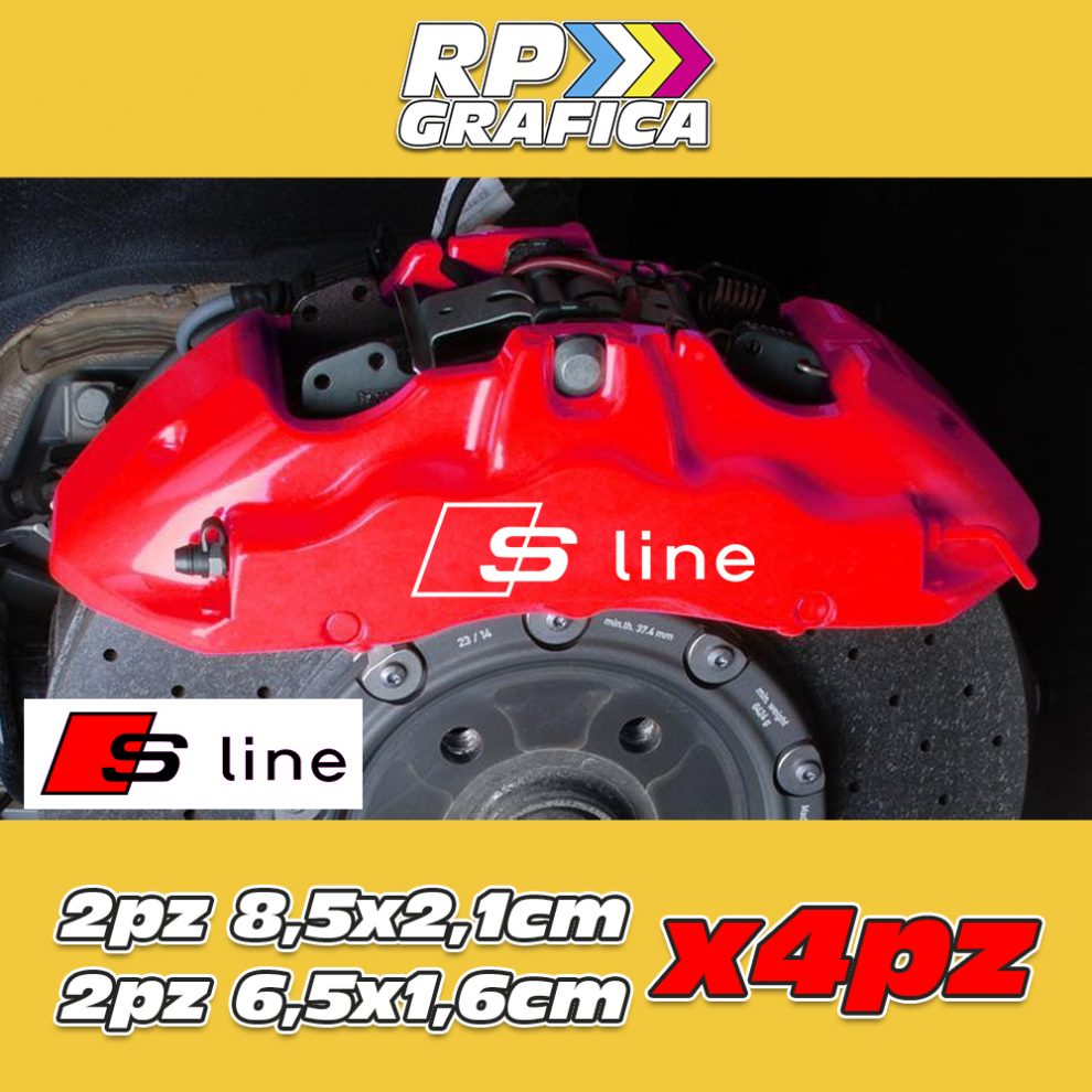 Kit 4 Adesivi S Line Sticker Pinze Freno - RP Grafica