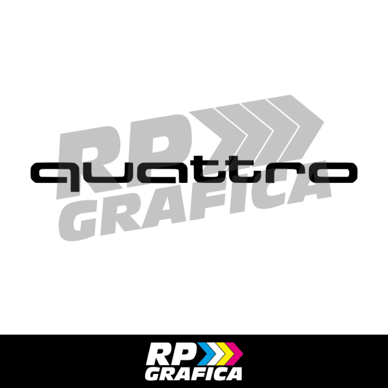 Audi Quattro Scritta Logo - RP Grafica